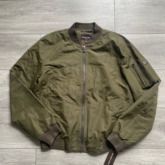 Michael Kors | Jackets & Coats | Olive Green Michael Kors Bomber Jacket ...